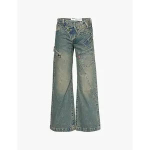 Levi'S X Adsb Andersson Bell Overlay Faded-Wash Wide-Leg Mid-Rise